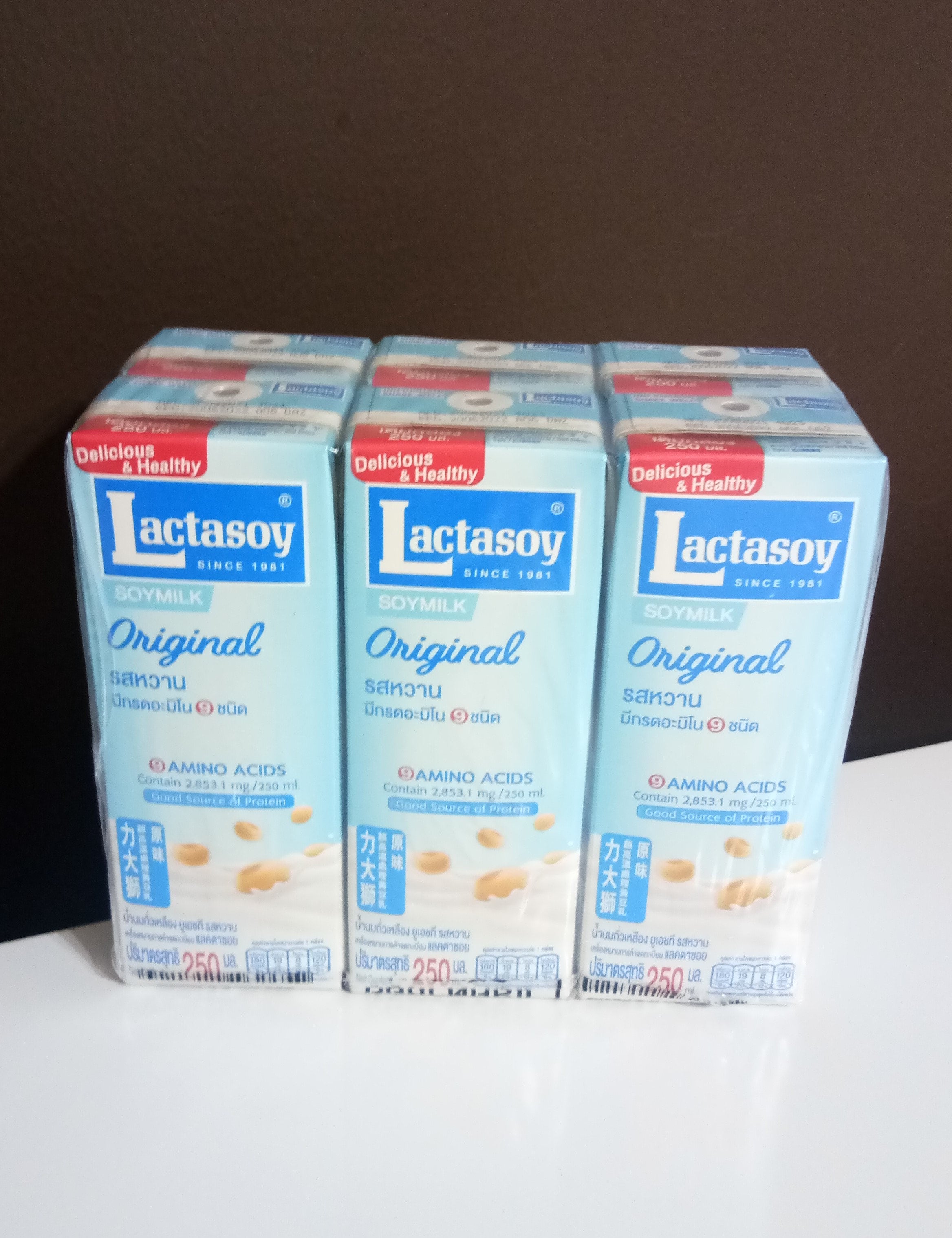 Lactasoy Soymilk UHT Original Sweetened 250ml x 6 | Chiang Rai Thai ...