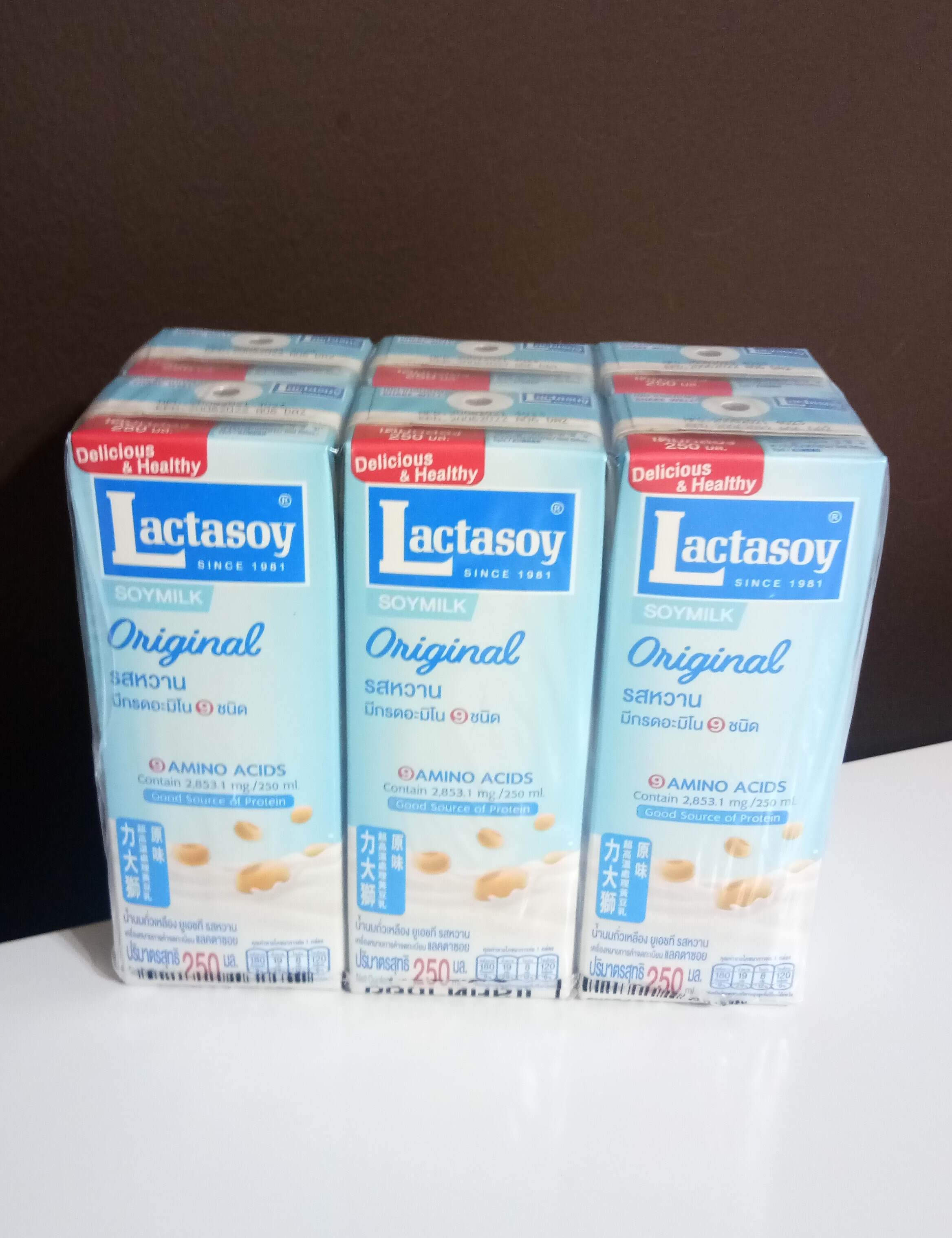 Lactasoy Soymilk UHT Original Sweetened 250ml x 6 | Chiang Rai Thai Foods เชียงรายอาหารไทย